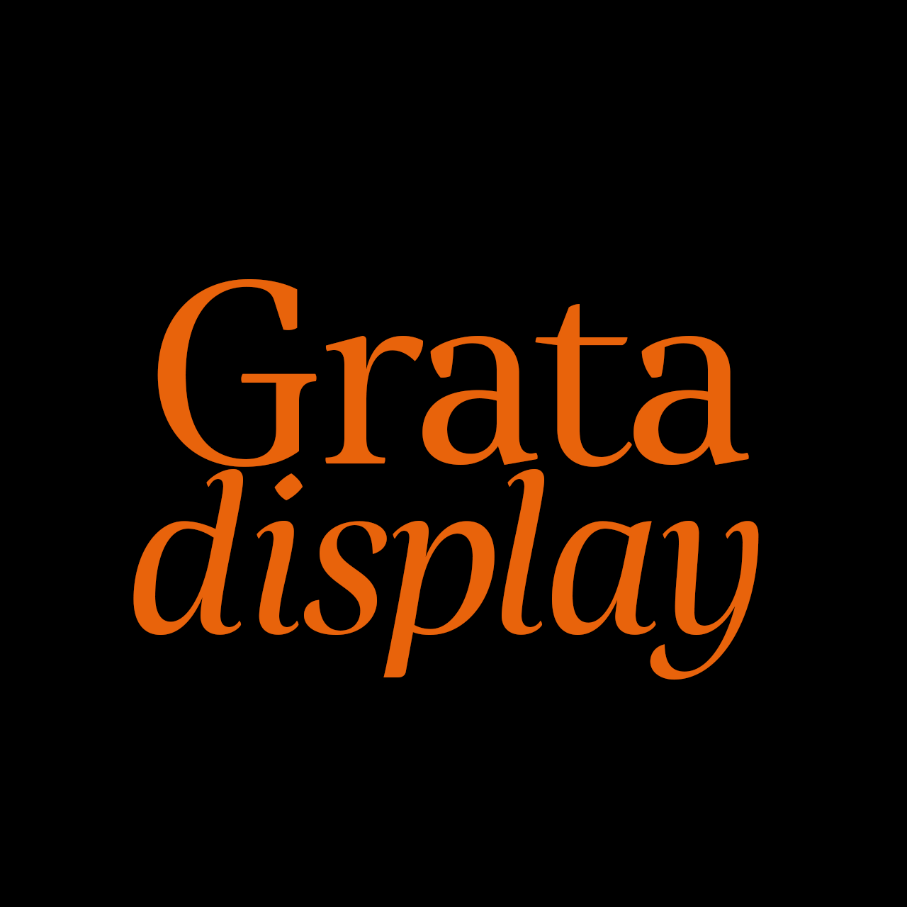 Grata Display - 라틴 폰트 | 산돌구름