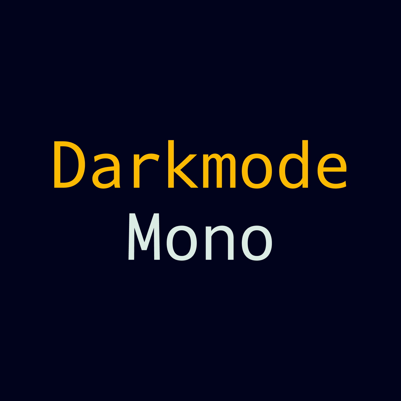 Darkmode Mono | 산돌구름