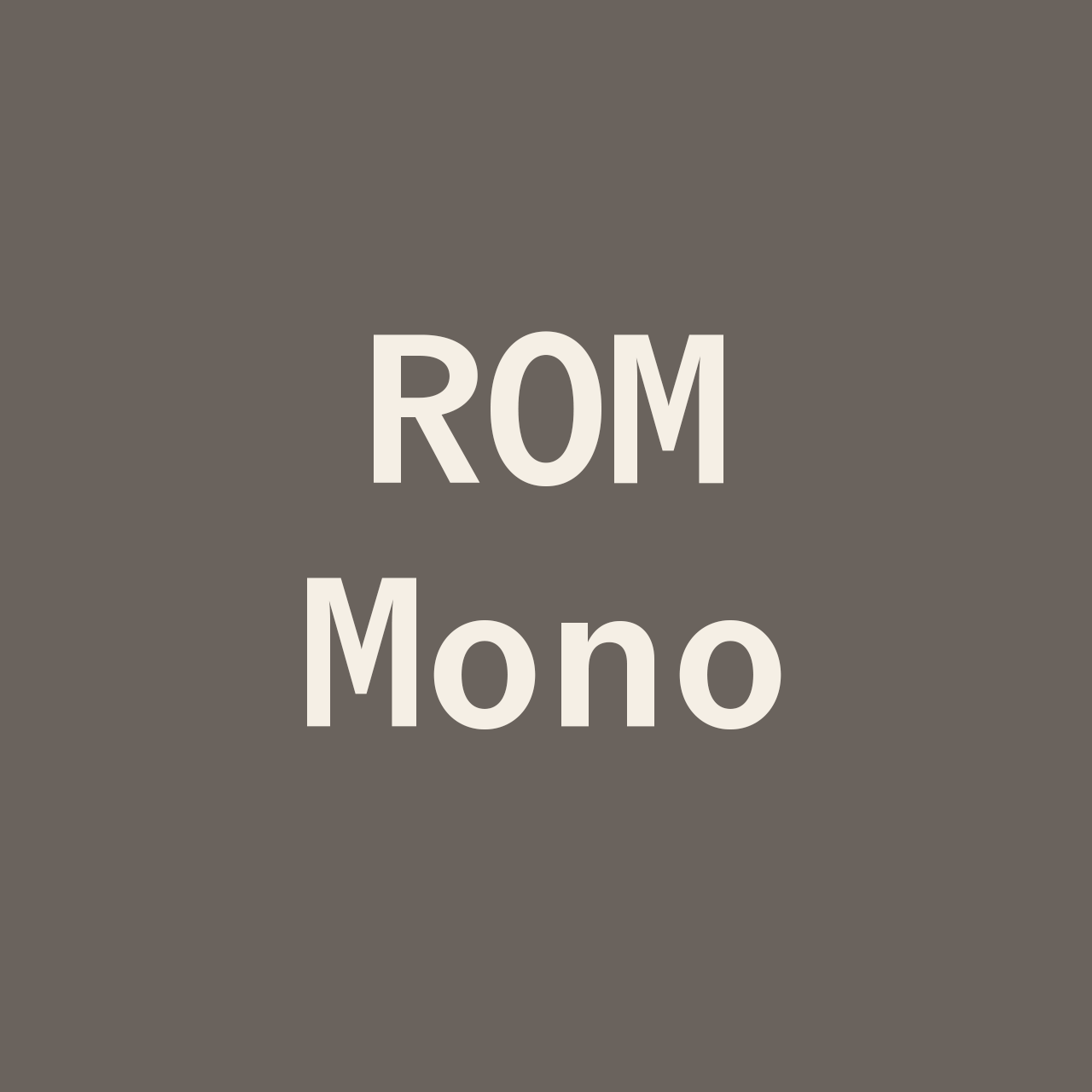 ABC ROM Mono | 산돌구름