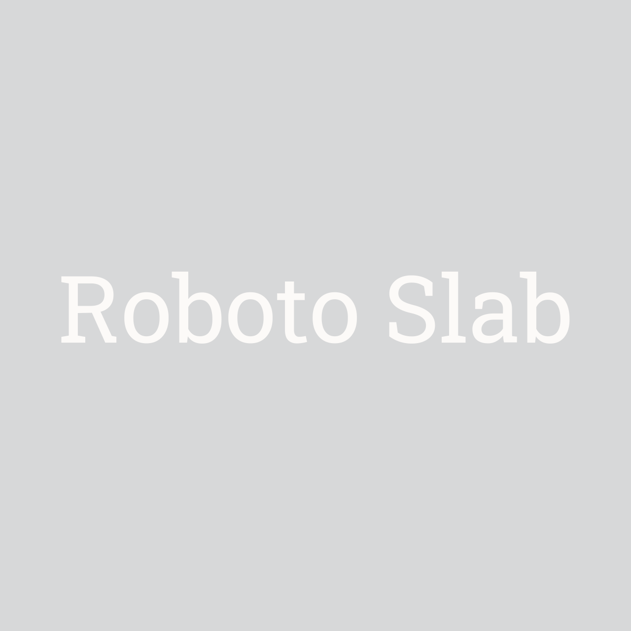 Roboto Slab | 산돌구름