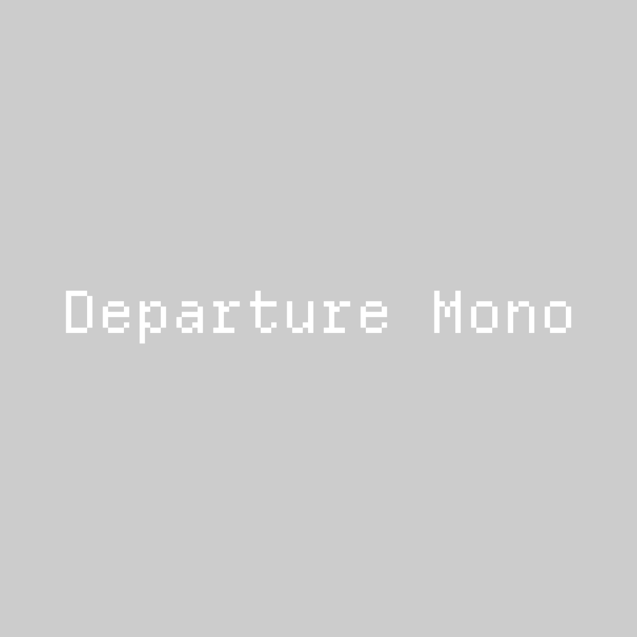 Departure Mono | 산돌구름