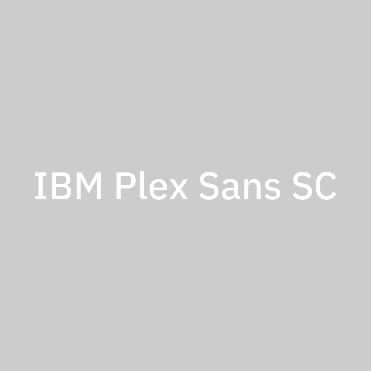 IBM Plex Sans SC | SandollCloud
