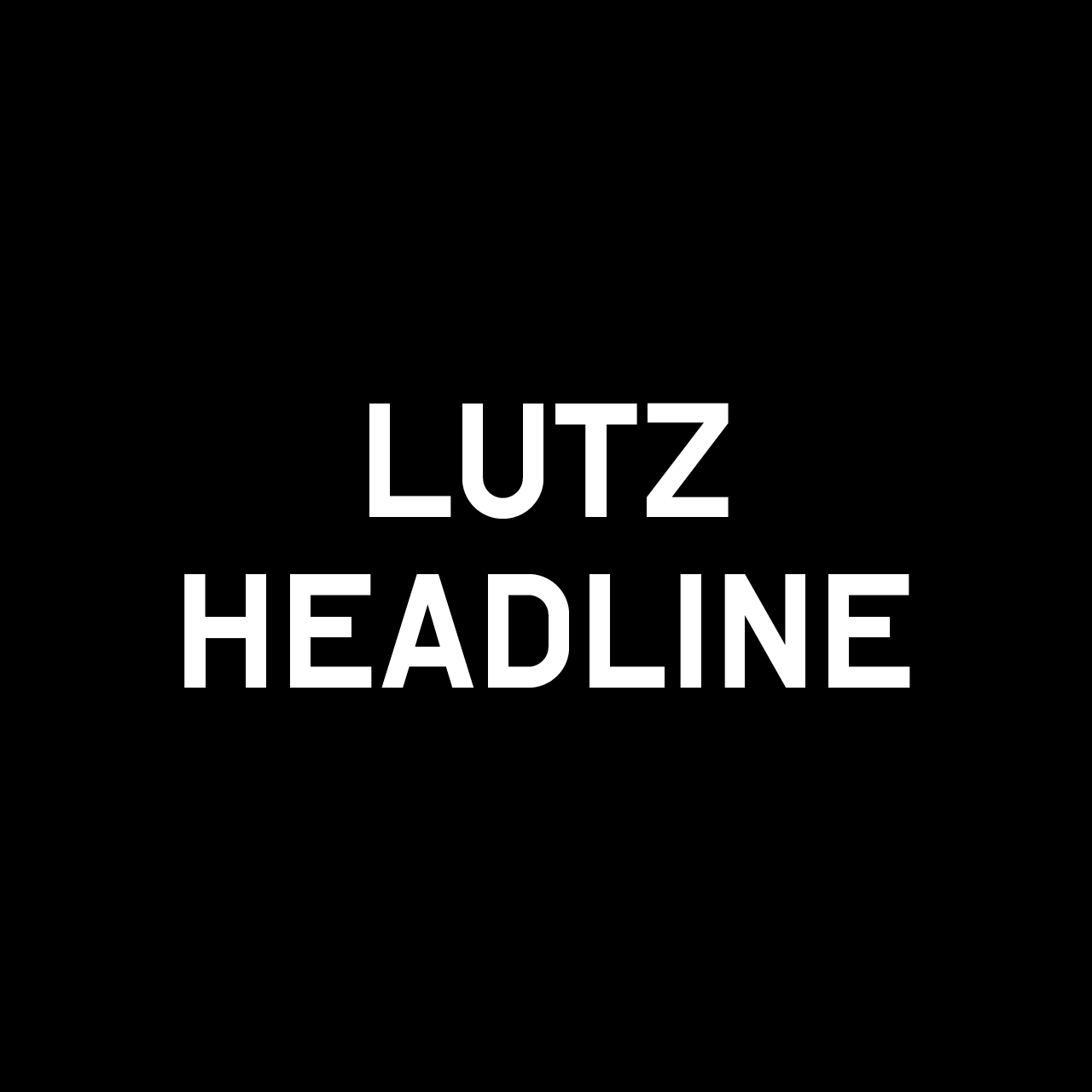 LUTZ Headline - 라틴 폰트 | 산돌구름