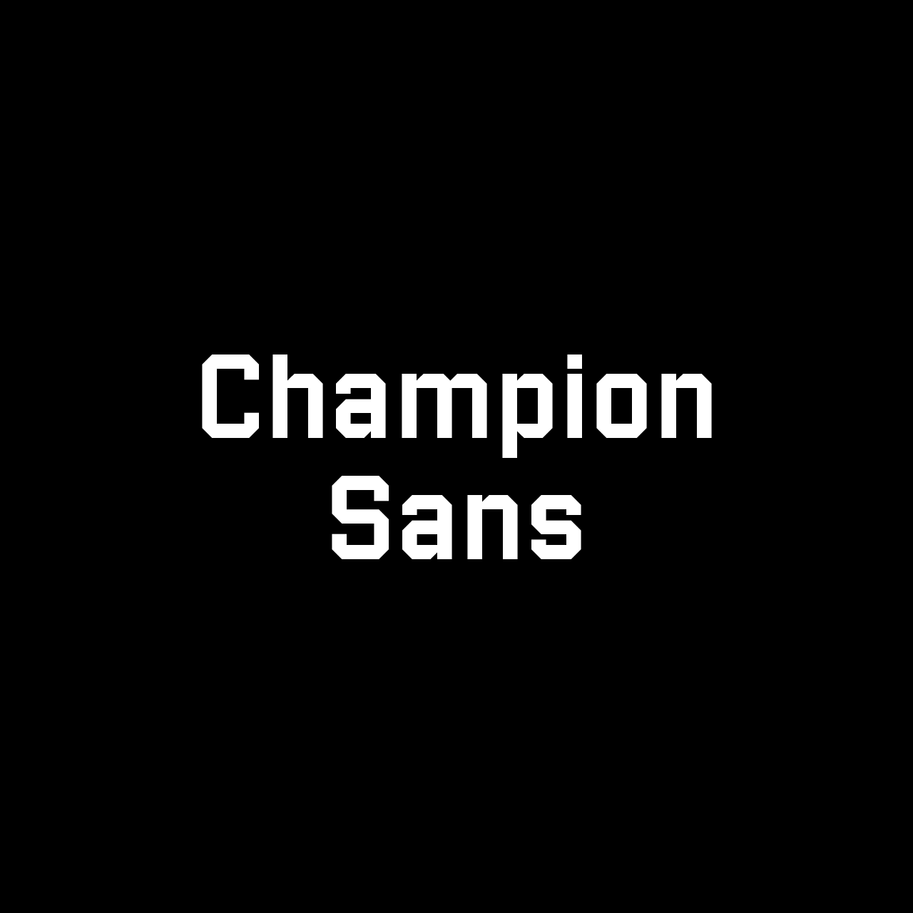 Champion Sans | 산돌구름