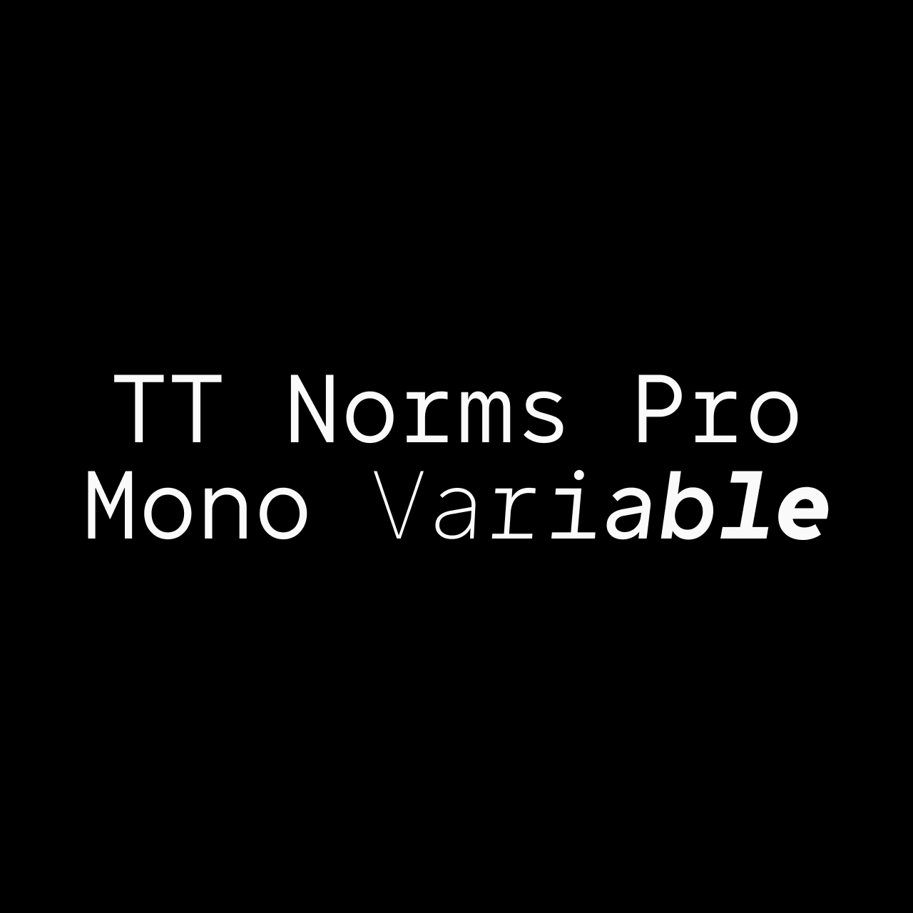 TT Norms Pro Mono Variable | SandollCloud