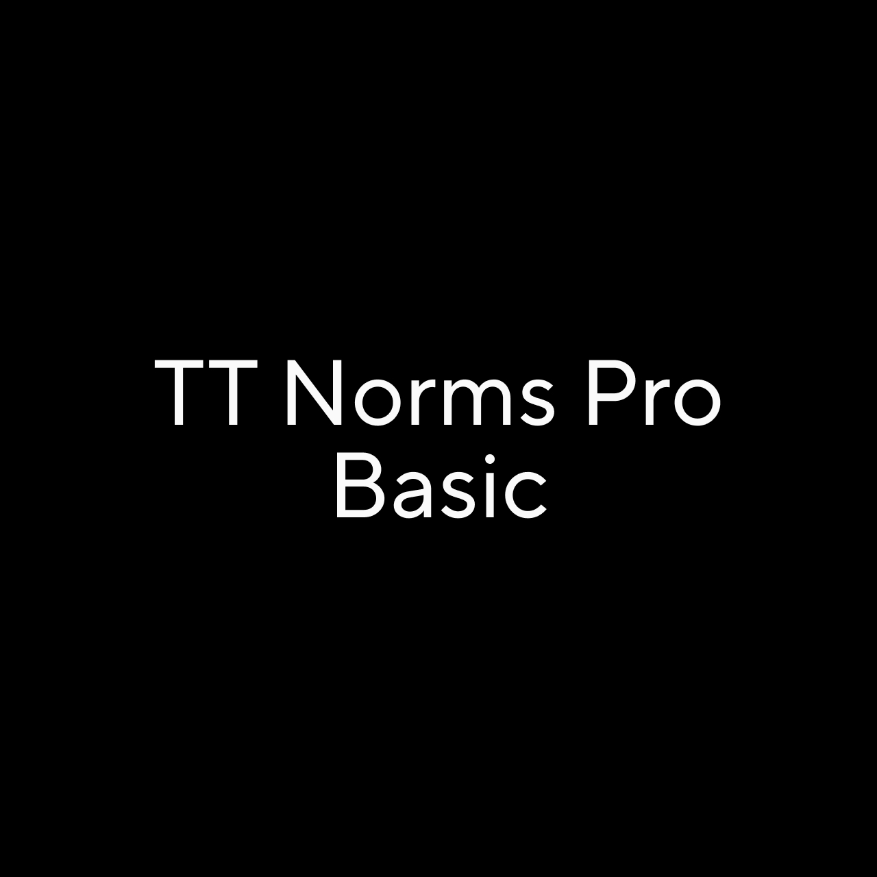 TT Norms Pro Basic | SandollCloud