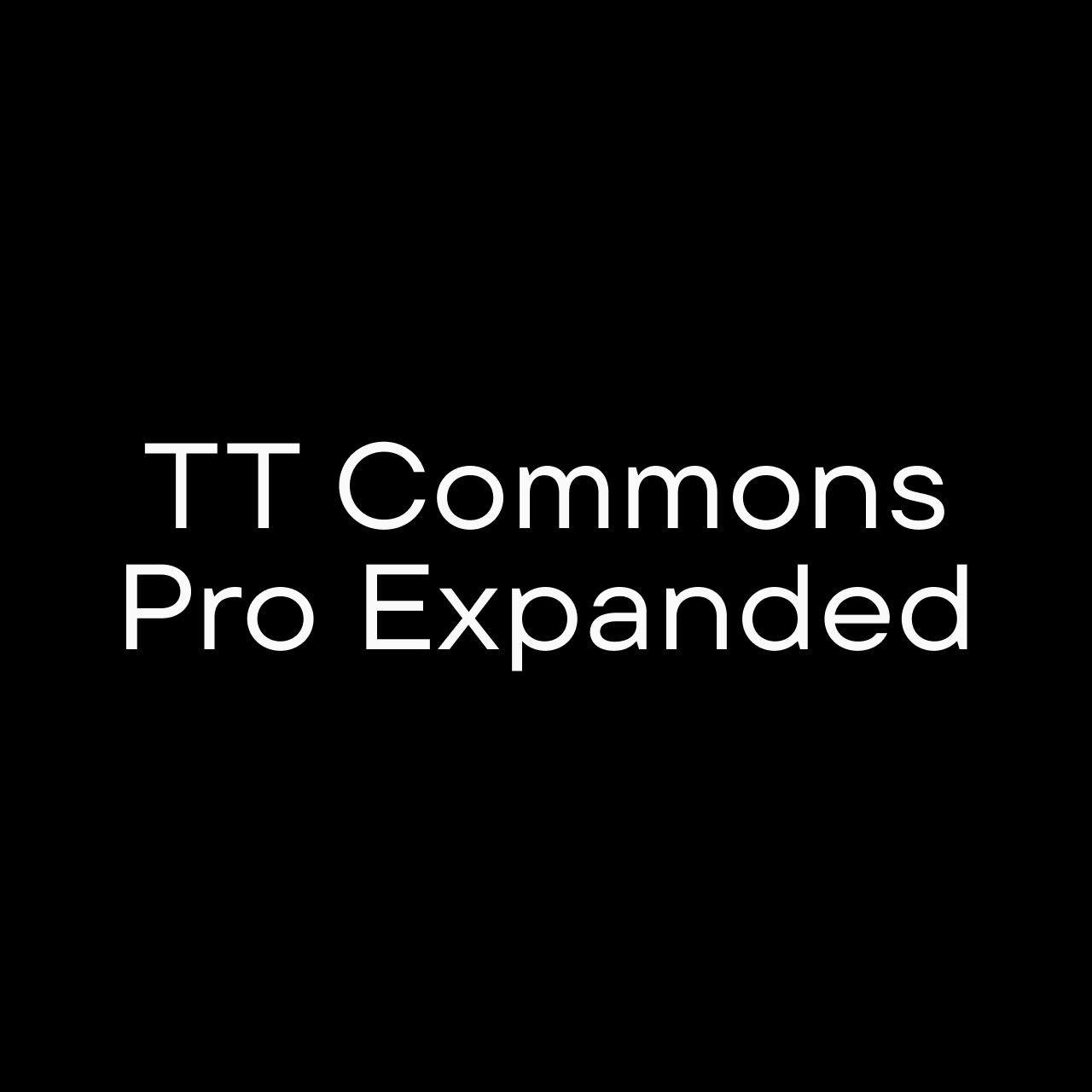 TT Commons Pro Expanded | 산돌구름
