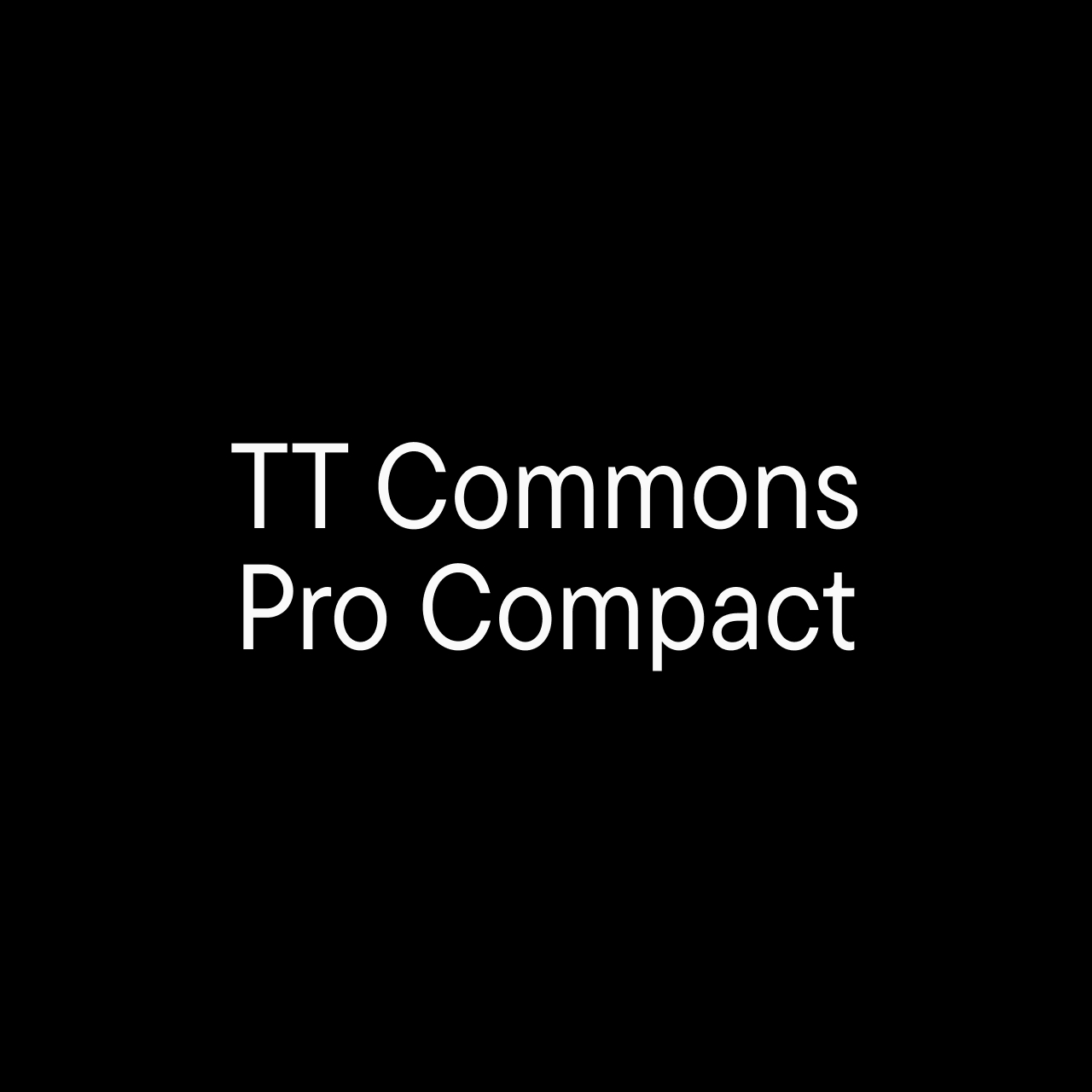 TT Commons Pro Compact | 산돌구름