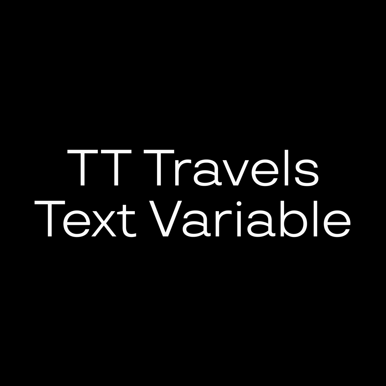 TT Travels Text Variable | SandollCloud