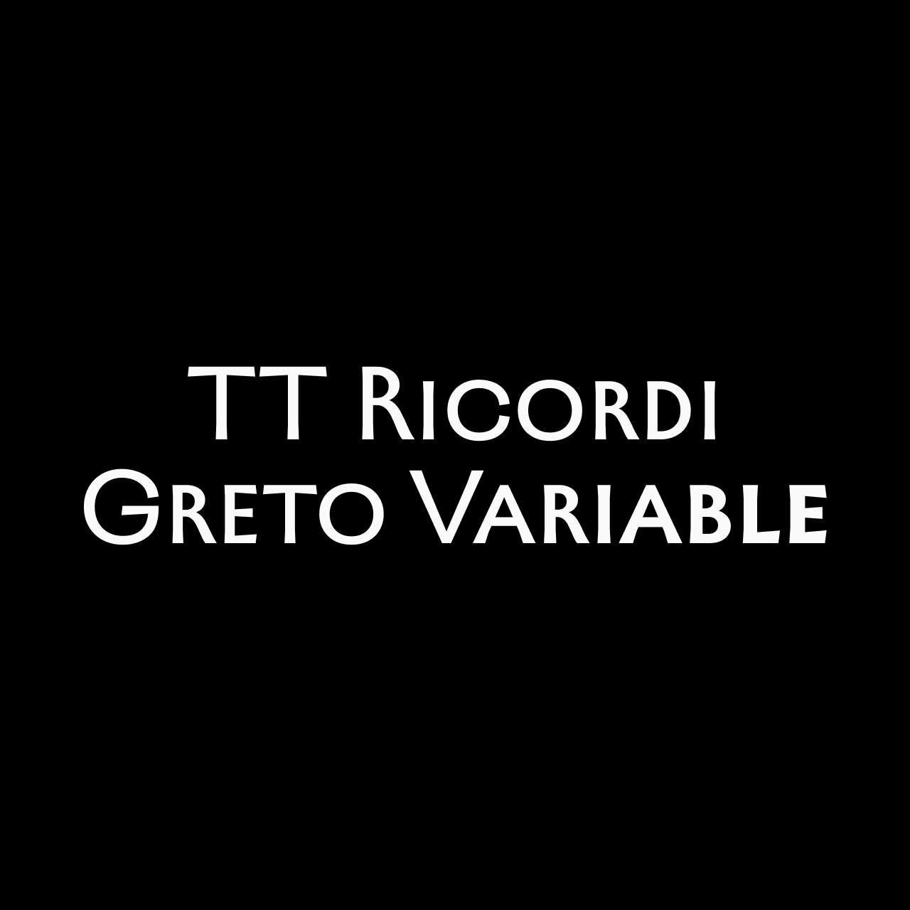 TT Ricordi Greto Variable | 산돌구름