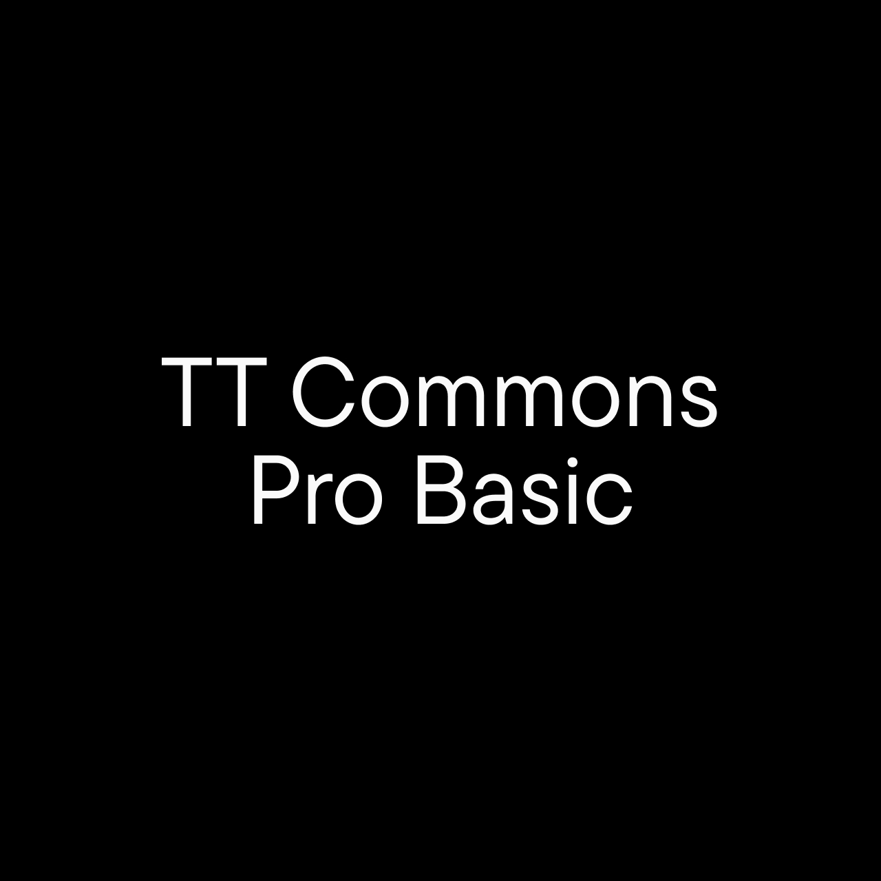TT Commons Pro Basic | 산돌구름